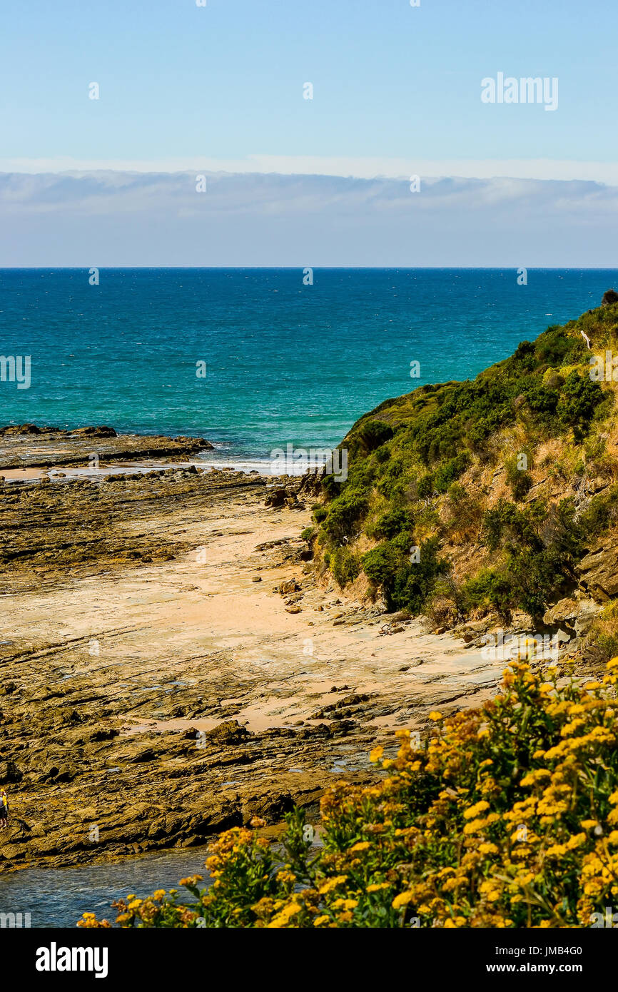 All shades of blue of the Pacific ocean. The Australian coast Stock ...