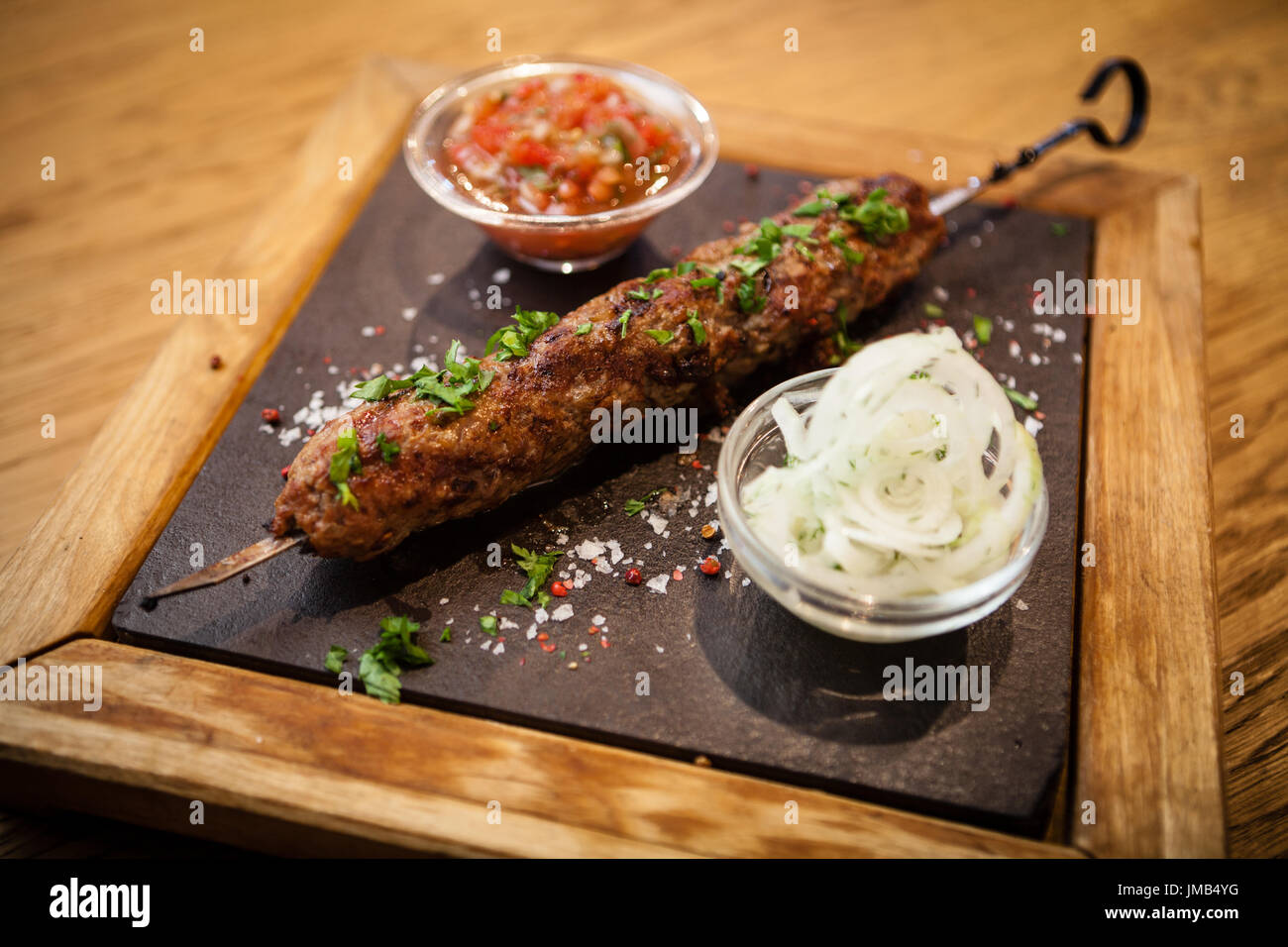 Minced lula kebab grilled hi-res stock photography and images - Alamy