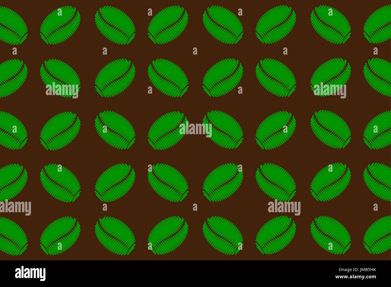 Green coffee beans on a brown background - vector pattern Stock Vector ...