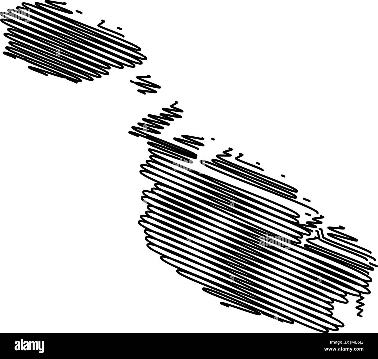 Malta island map vector illustration, scribble sketch Malta island ...