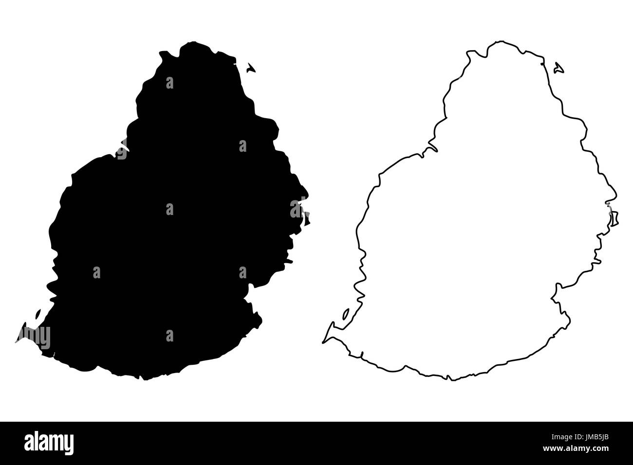 Mauritius Island map vector illustration, scribble sketch Mauritius ...