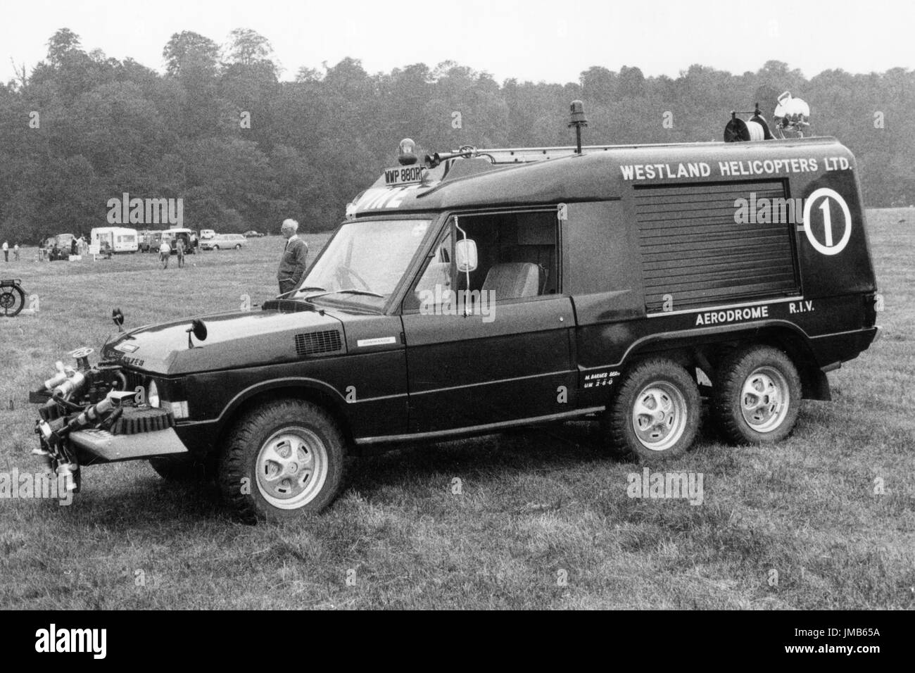 1976 Range Rover Carmichael fire tender Stock Photo - Alamy