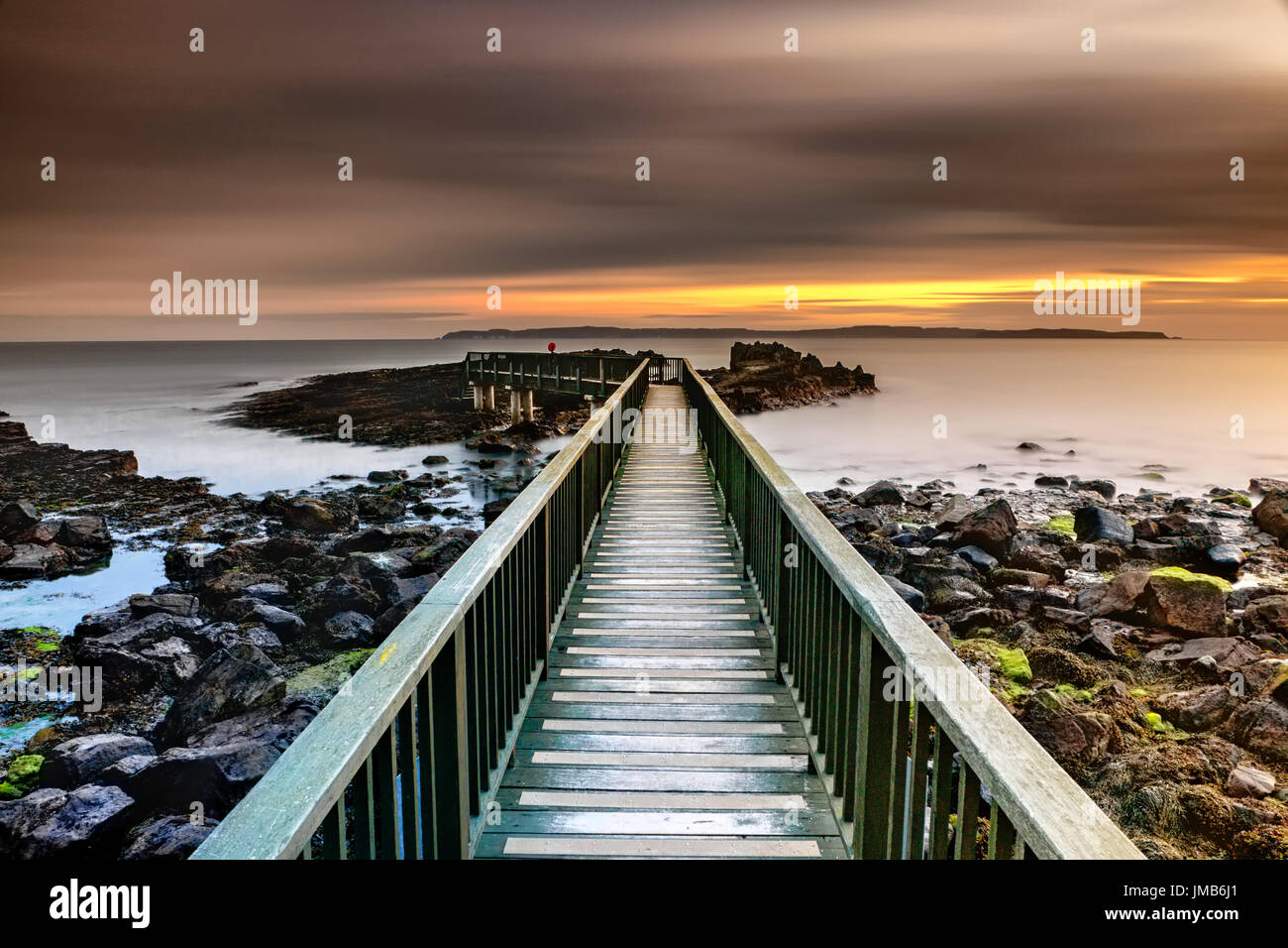 Ballycastle Foot Bridge Stock Photo - Alamy