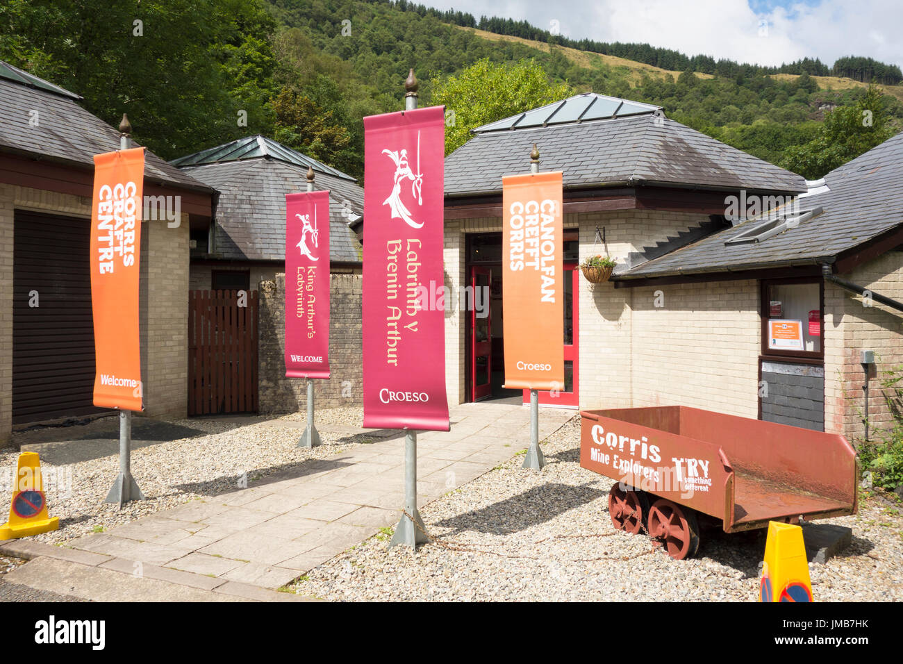 The Corris Craft Centre in Corris Wales Stock Photo - Alamy