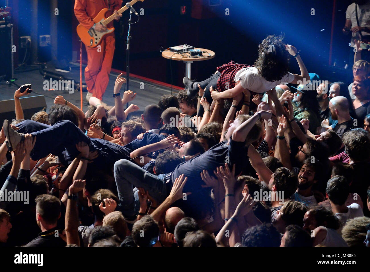 BARCELONA - JUN 5: Crowd in a concert at Primavera Sound 2016 Festival ...
