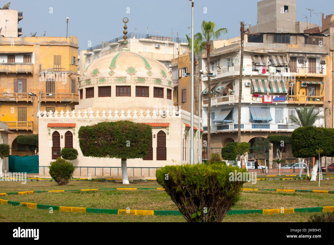 Egypt, Port Said, Park Ferial Garden, small mosque in the southwest of ...