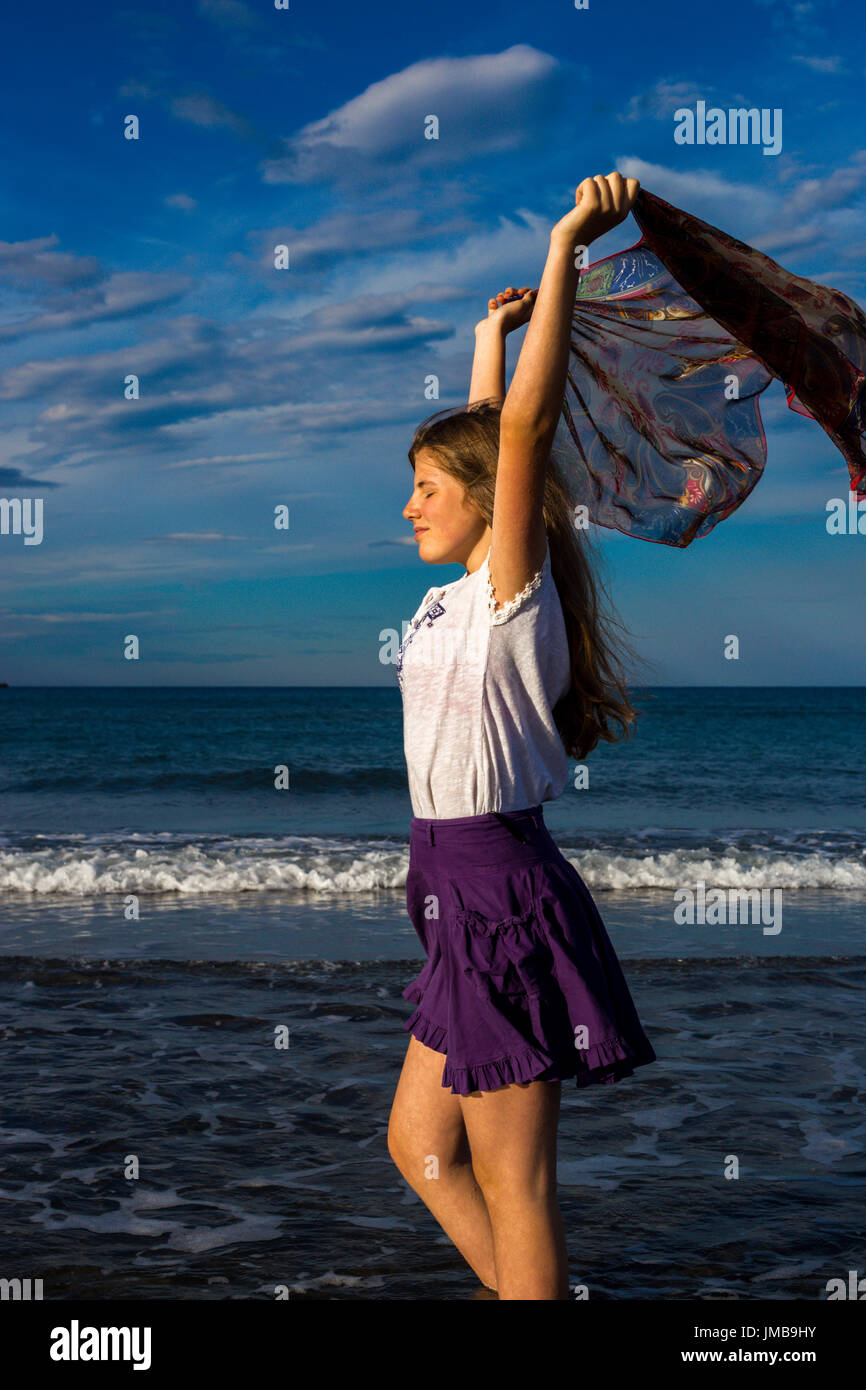 Scarf Wind Hand High Resolution Stock Photography and Images - Alamy