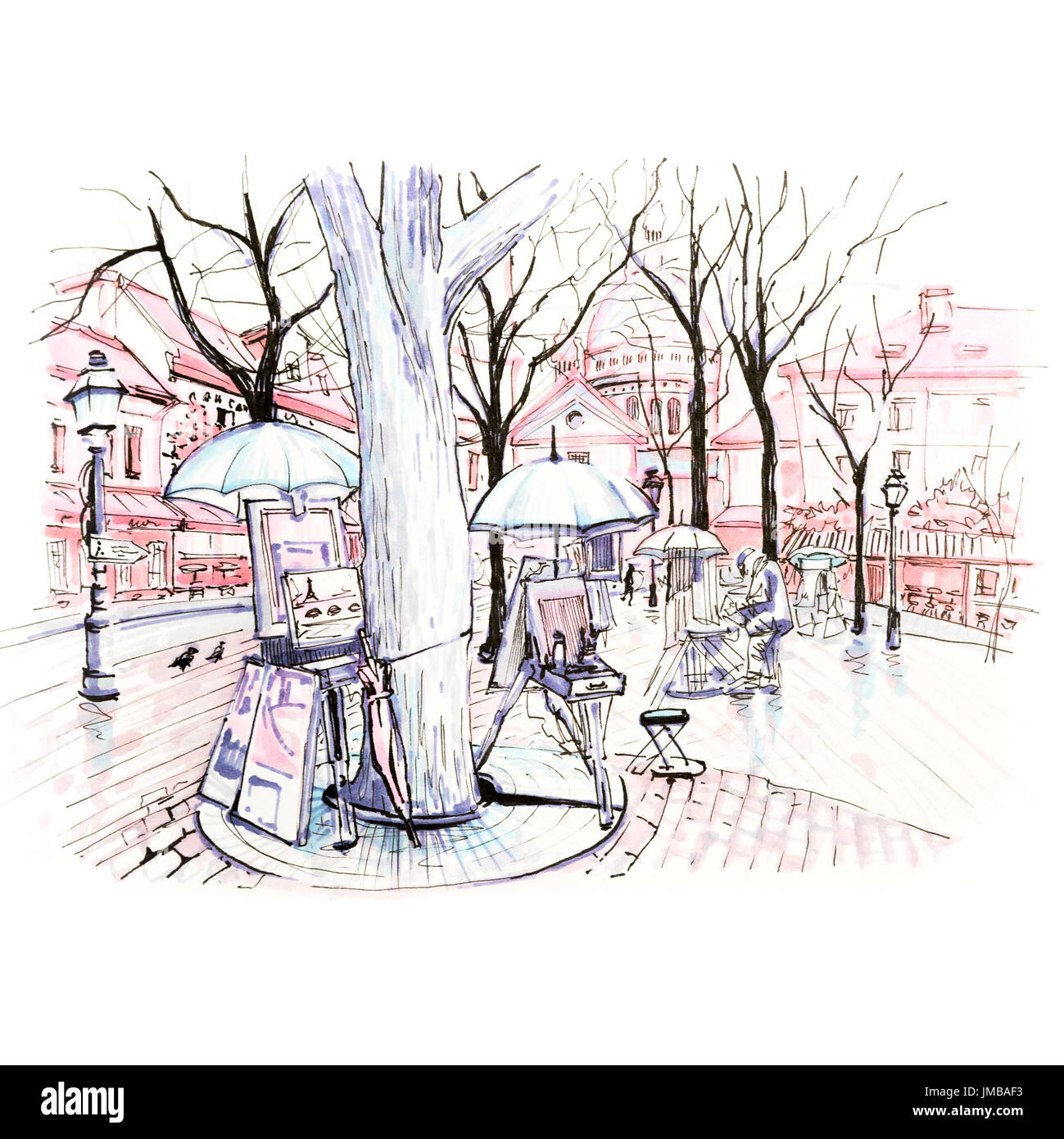 Painter of paris Cut Out Stock Images & Pictures - Alamy