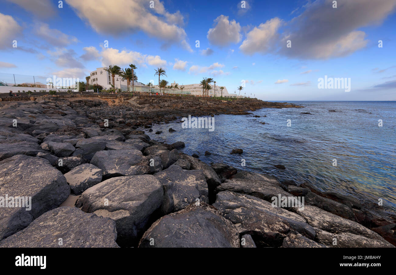 The coastline of Playa Blanca in Lanzarote Stock Photo - Alamy