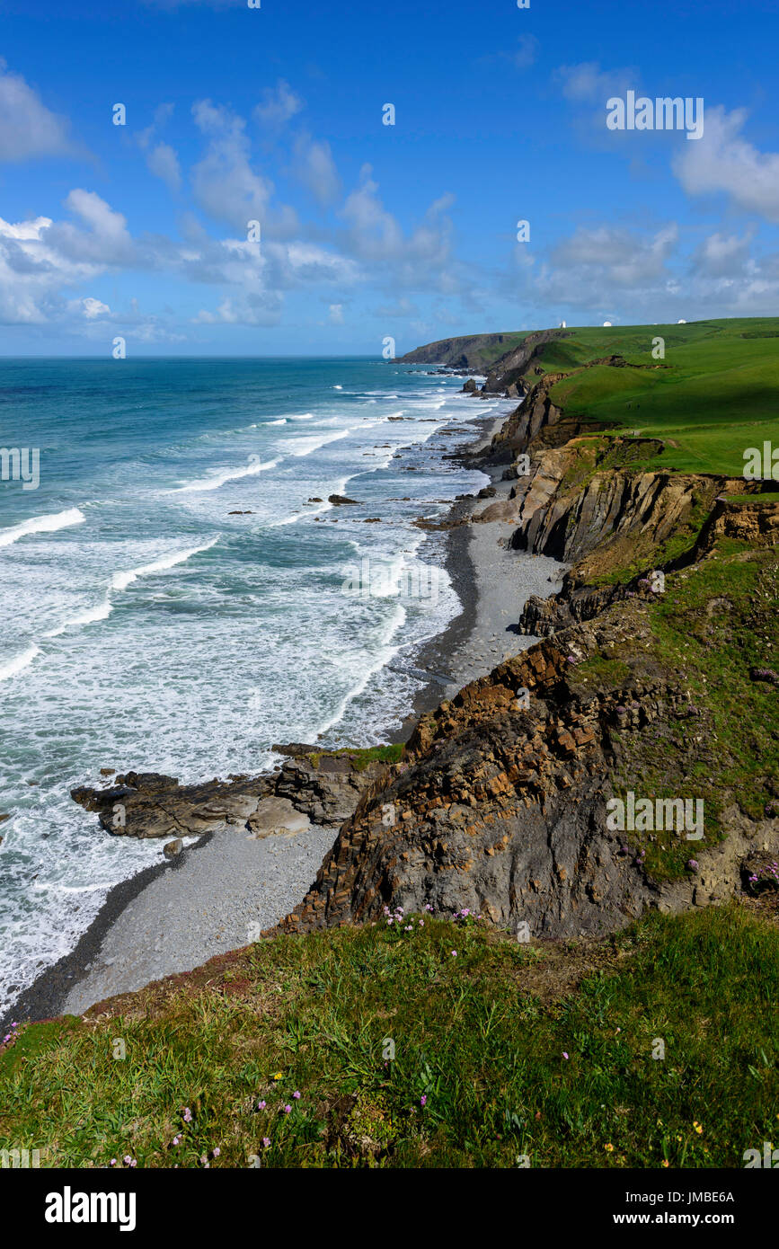 Cornish Coast Landscape in portrait format Stock Photo - Alamy