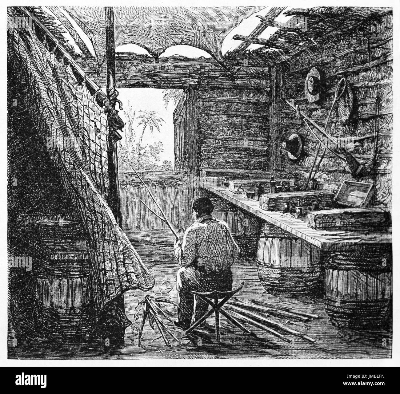 Wood working drawing Black and White Stock Photos & Images - Alamy