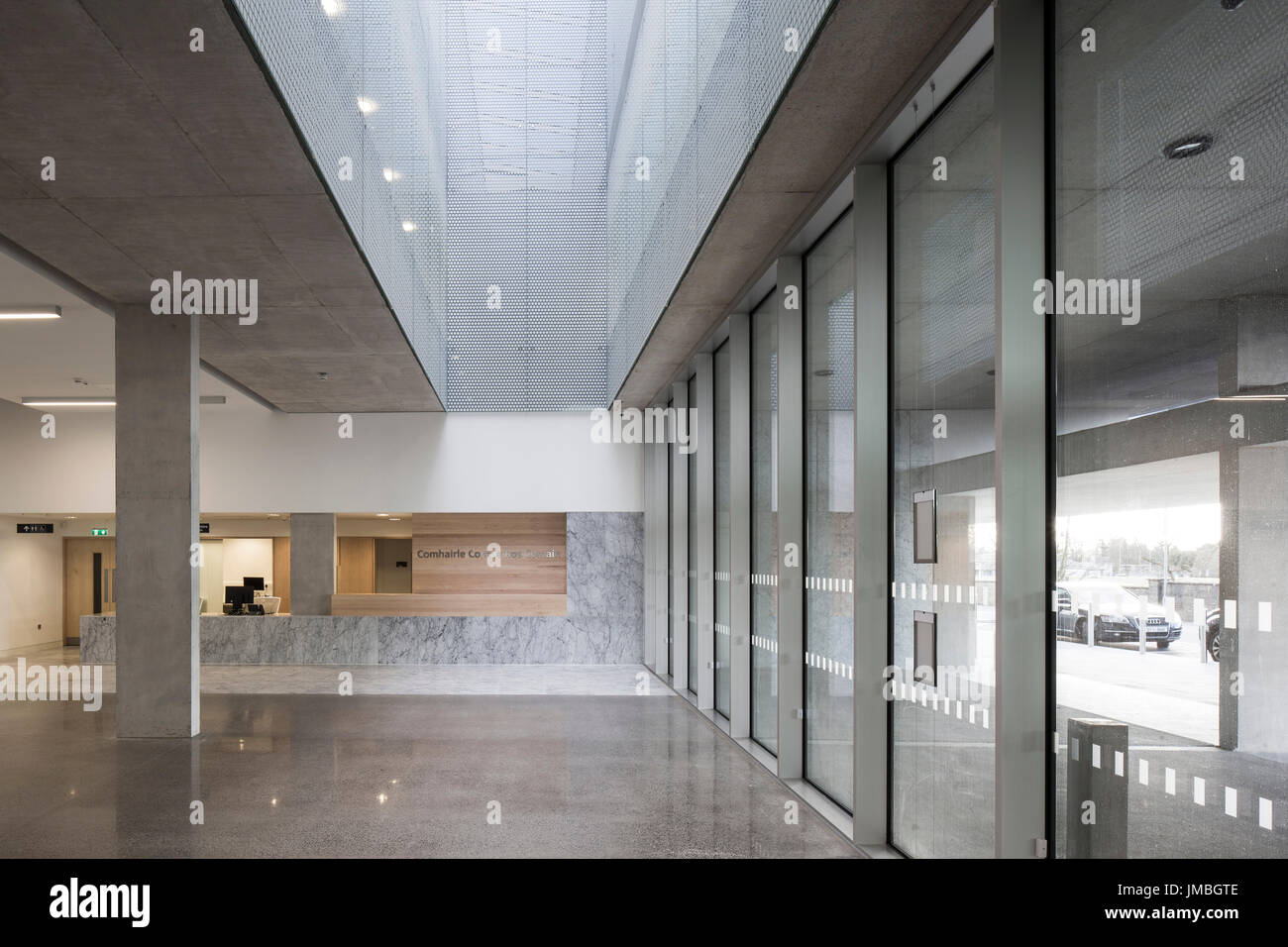Entrance foyer with reception. Roscommon County Council Civic Offices ...