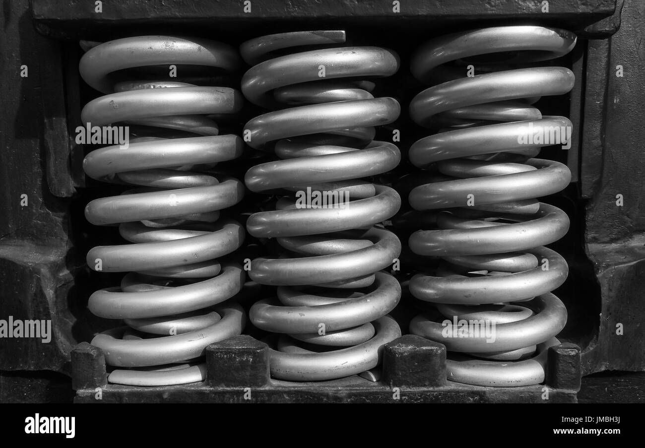 Wheels of a spring train. Spring amortisation mechanism of chassis ...