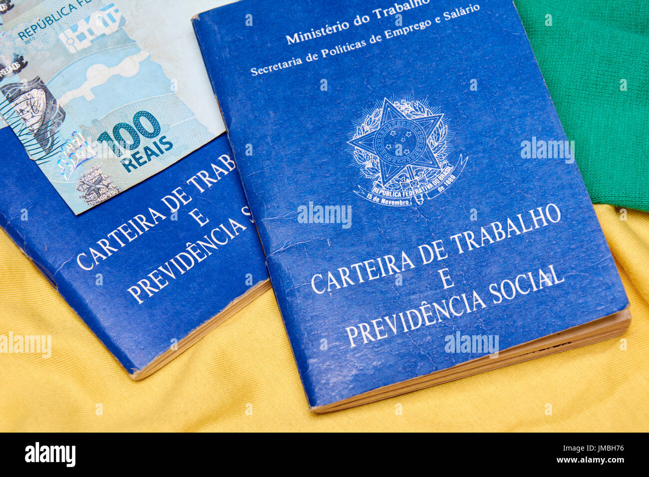 Brazilian work books or document work, social security or worker rights ...