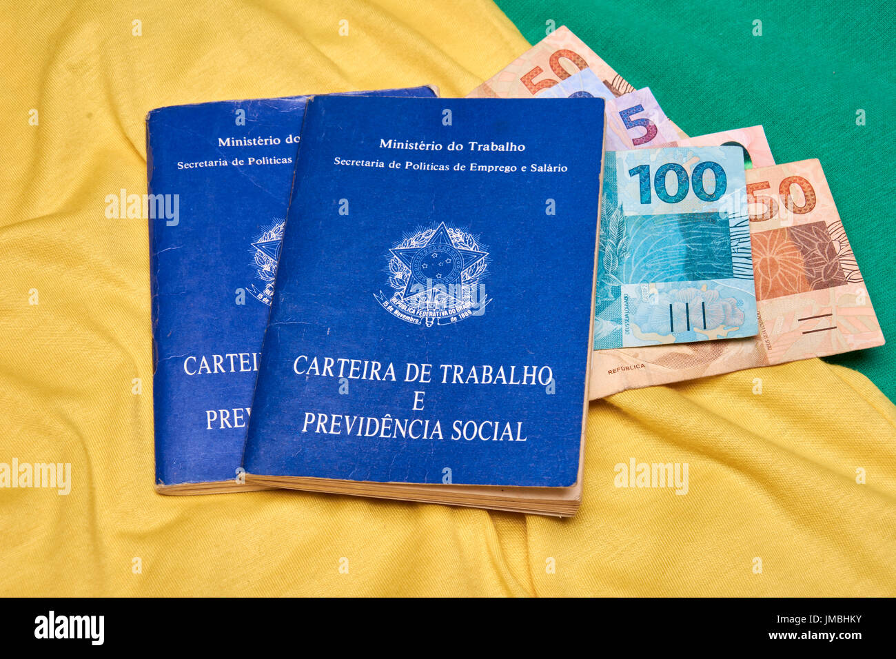 Brazilian work books or document work, social security or worker rights ...