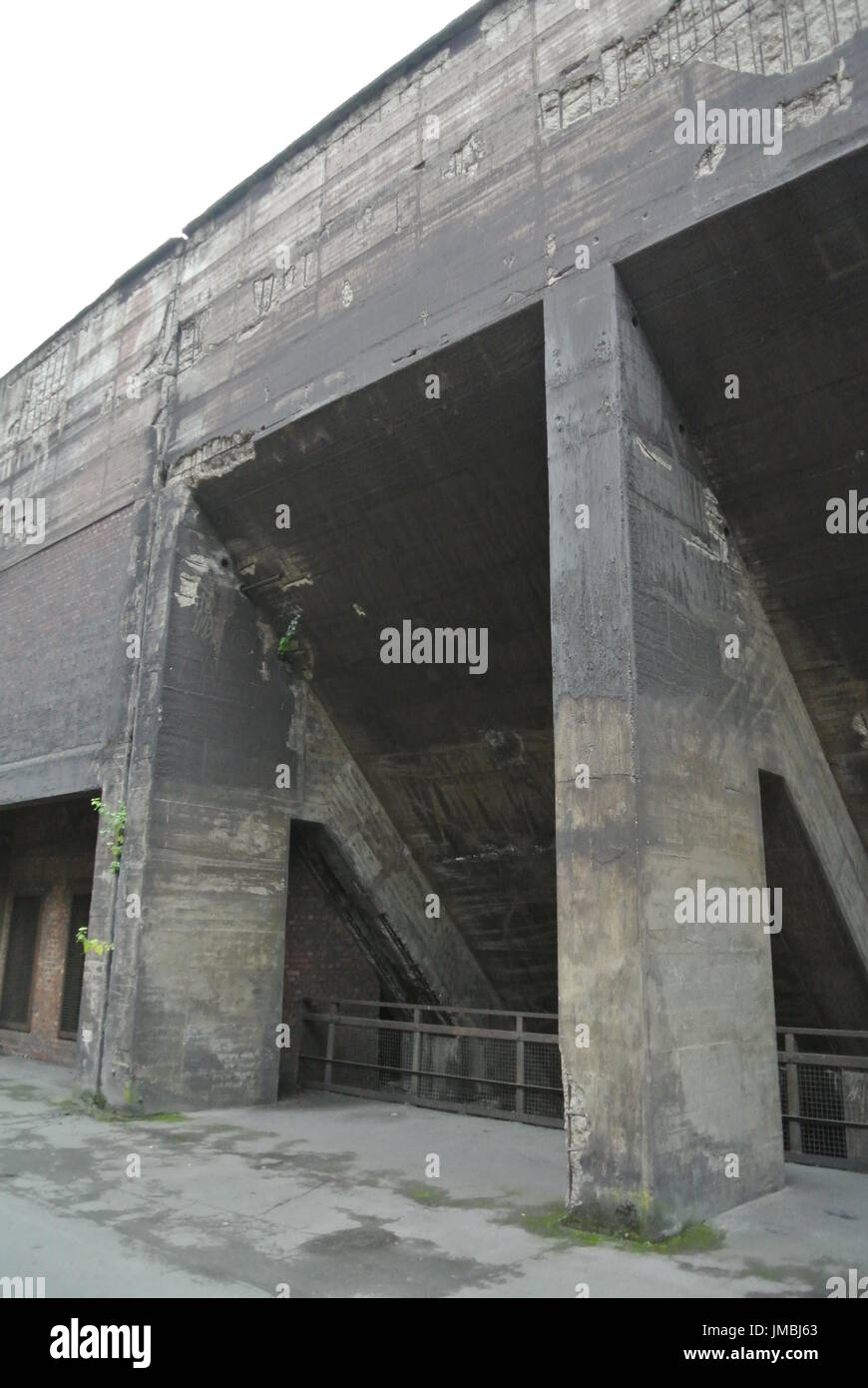 supporting structure with signs of decay and ageing at a Mollerbunker ...