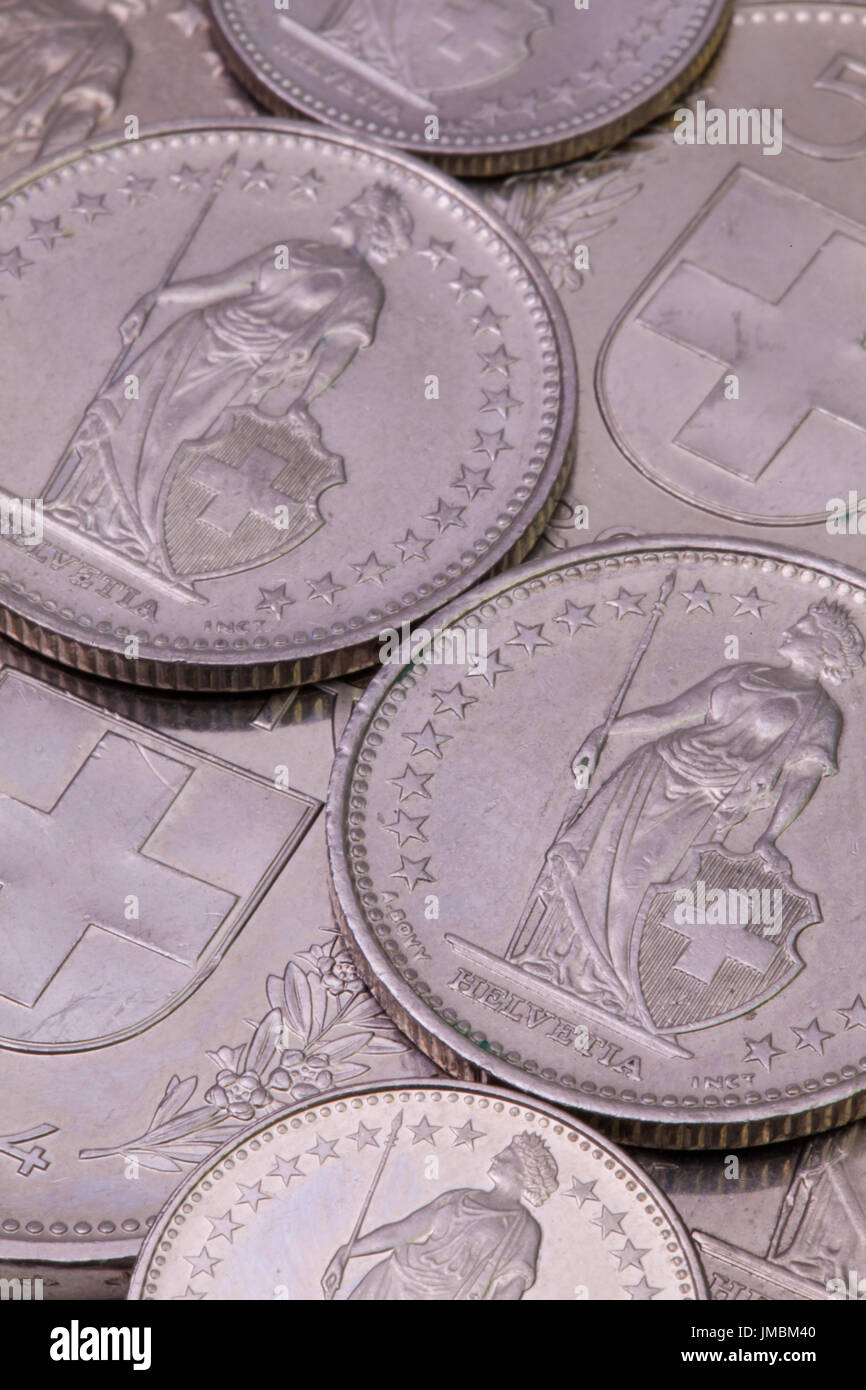Swiss franc coins hi-res stock photography and images - Alamy