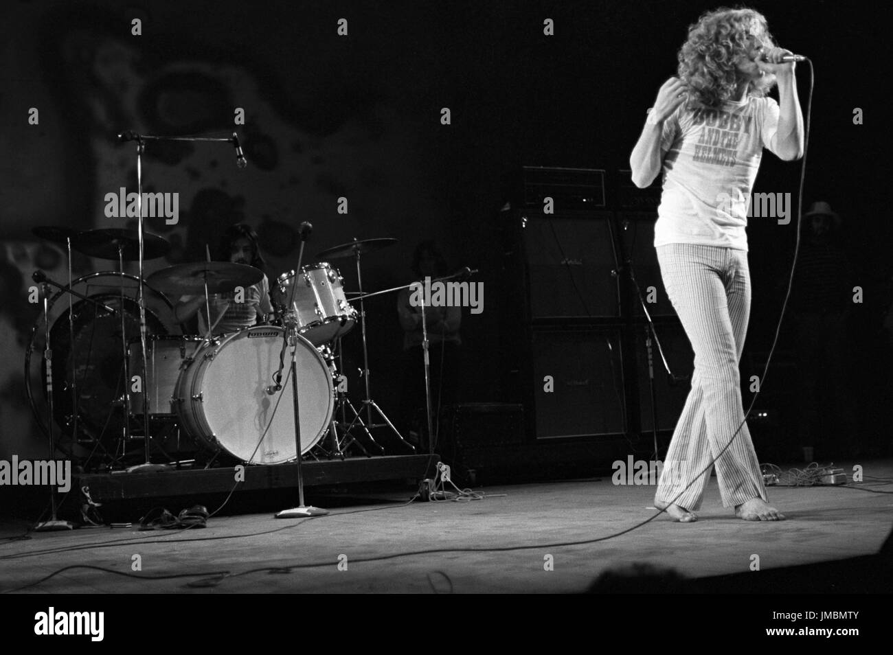 Led Zeppelin performing at the Newport Jazz Festival in Newport, RI on ...