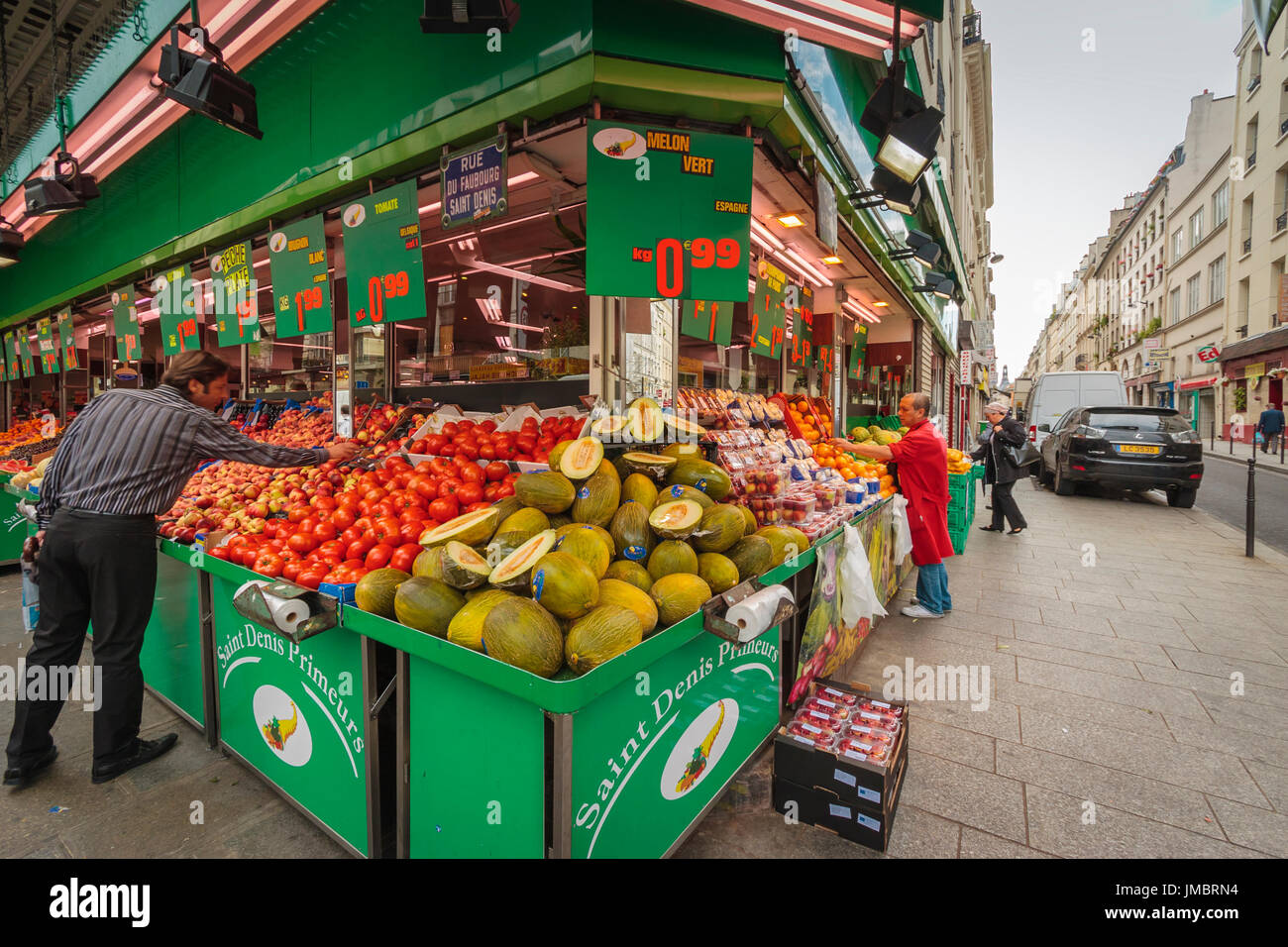 Vegetable market, St Denis, Paris Stock Photo - Alamy