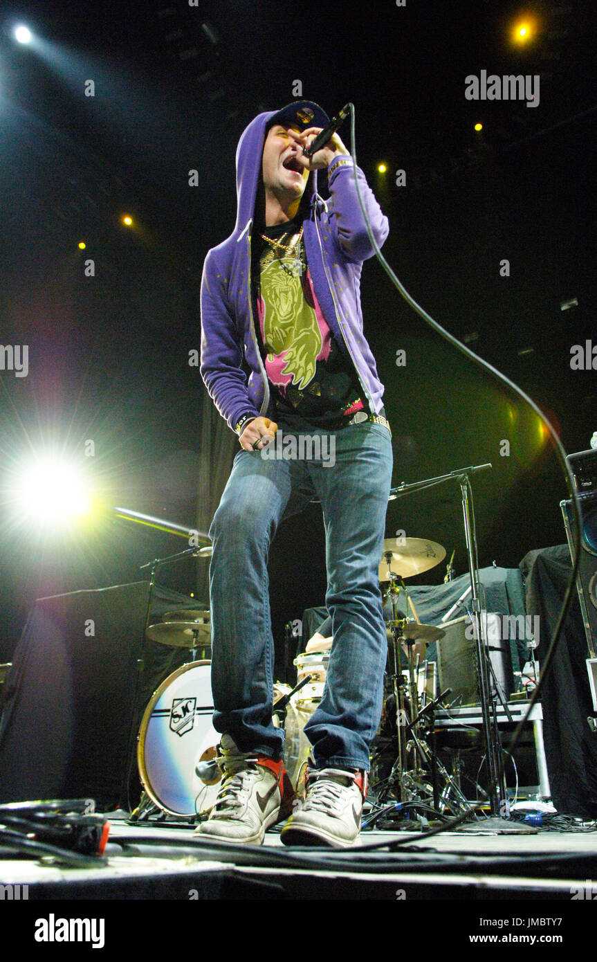 Gabe Saporta Cobra Starship performs onstage during Fall Out Boy Honda ...