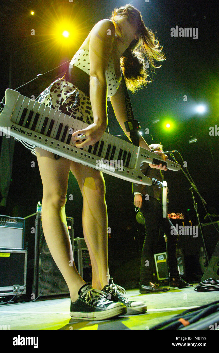 Victoria Asher Cobra Starship performs onstage during Fall Out Boy ...