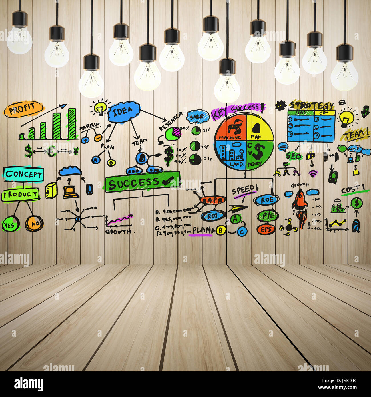 Marketing plan on wooden hi-res stock photography and images - Alamy