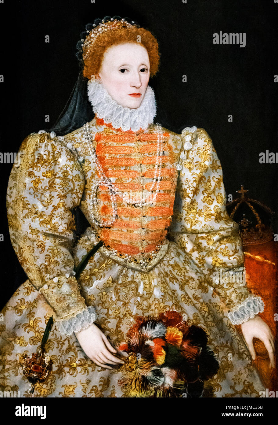 Elizabeth I. The "Darnley Portrait" of Queen Elizabeth I by an unknown ...