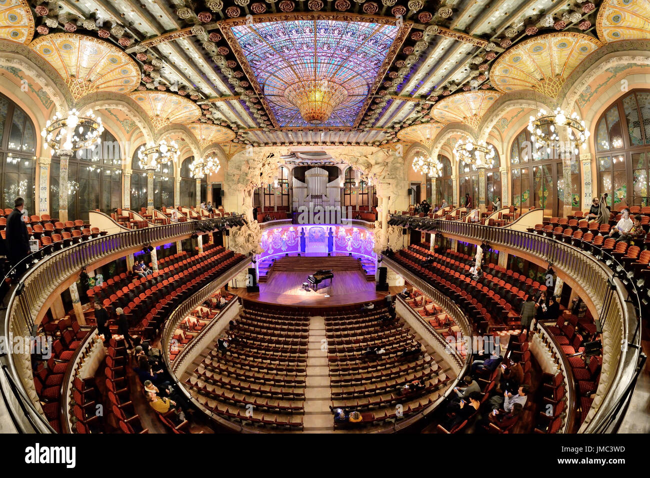 The Palau de la Musica Catalana (Palace of Catalan Music) a concert ...