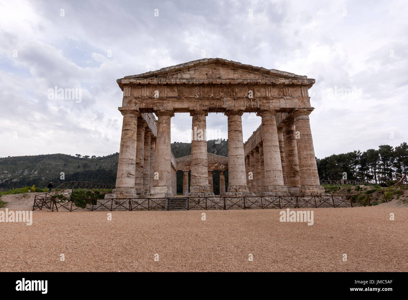The Greek Doric temple of Segesta, Segesta, Sicily, Italy Stock Photo ...