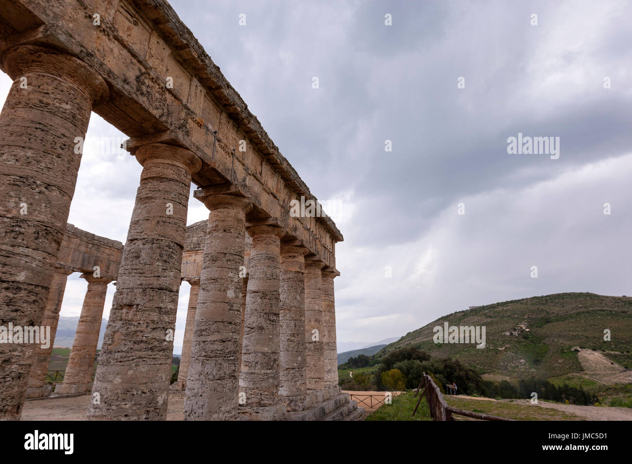 The Greek Doric temple of Segesta, Segesta, Sicily, Italy Stock Photo ...