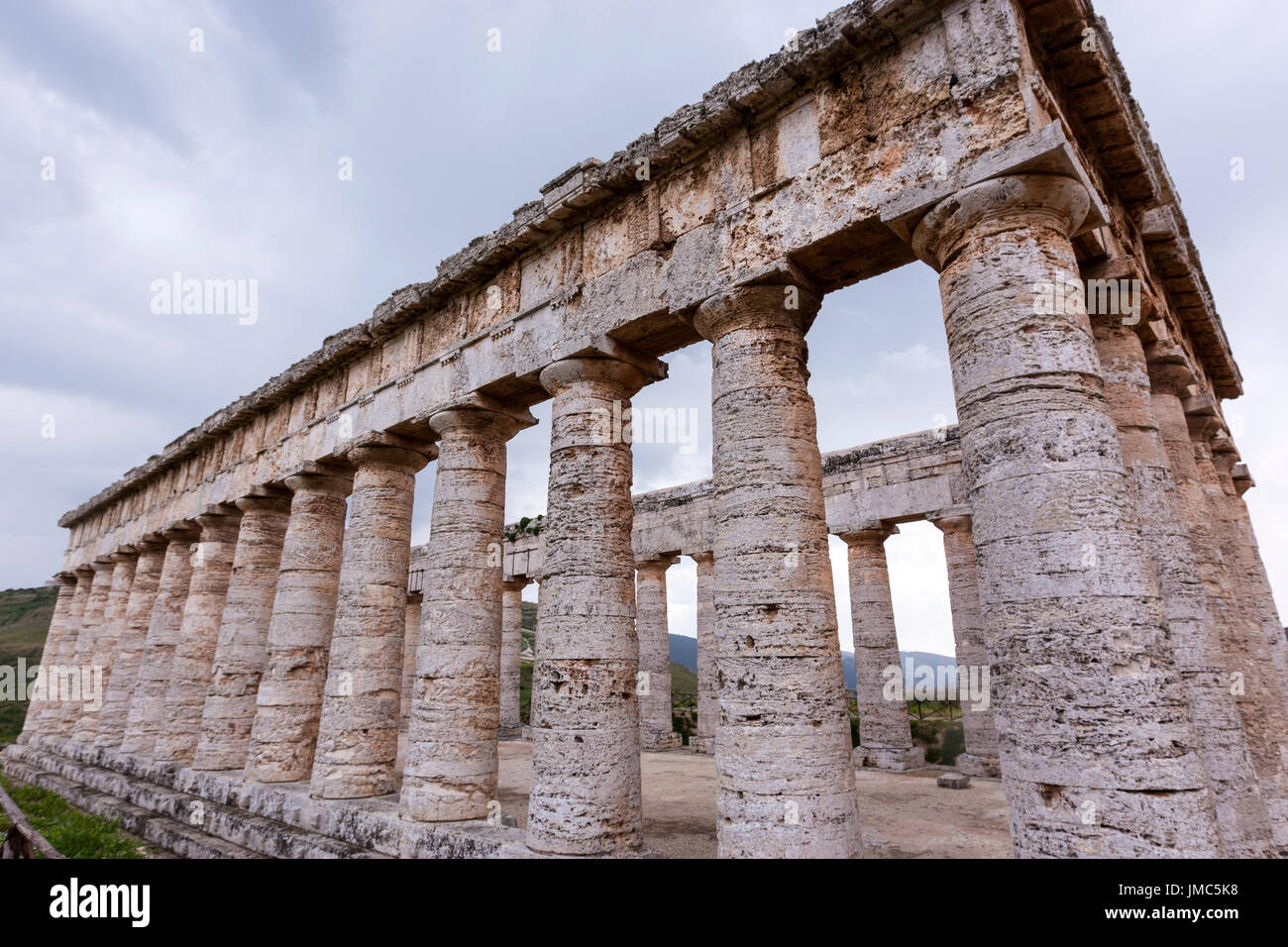 The Greek Doric temple of Segesta, Segesta, Sicily, Italy Stock Photo ...