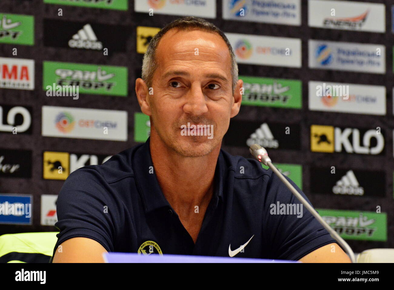 Kiev, Ukraine. 25th July, 2017. BSC Young Boys head coach Adolf "Adi ...