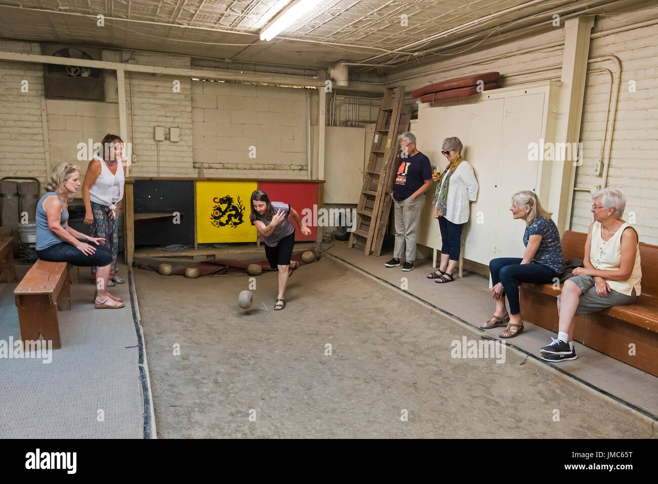 Detroit, Michigan - Feather bowling at the Cadieux Cafe. Feather ...