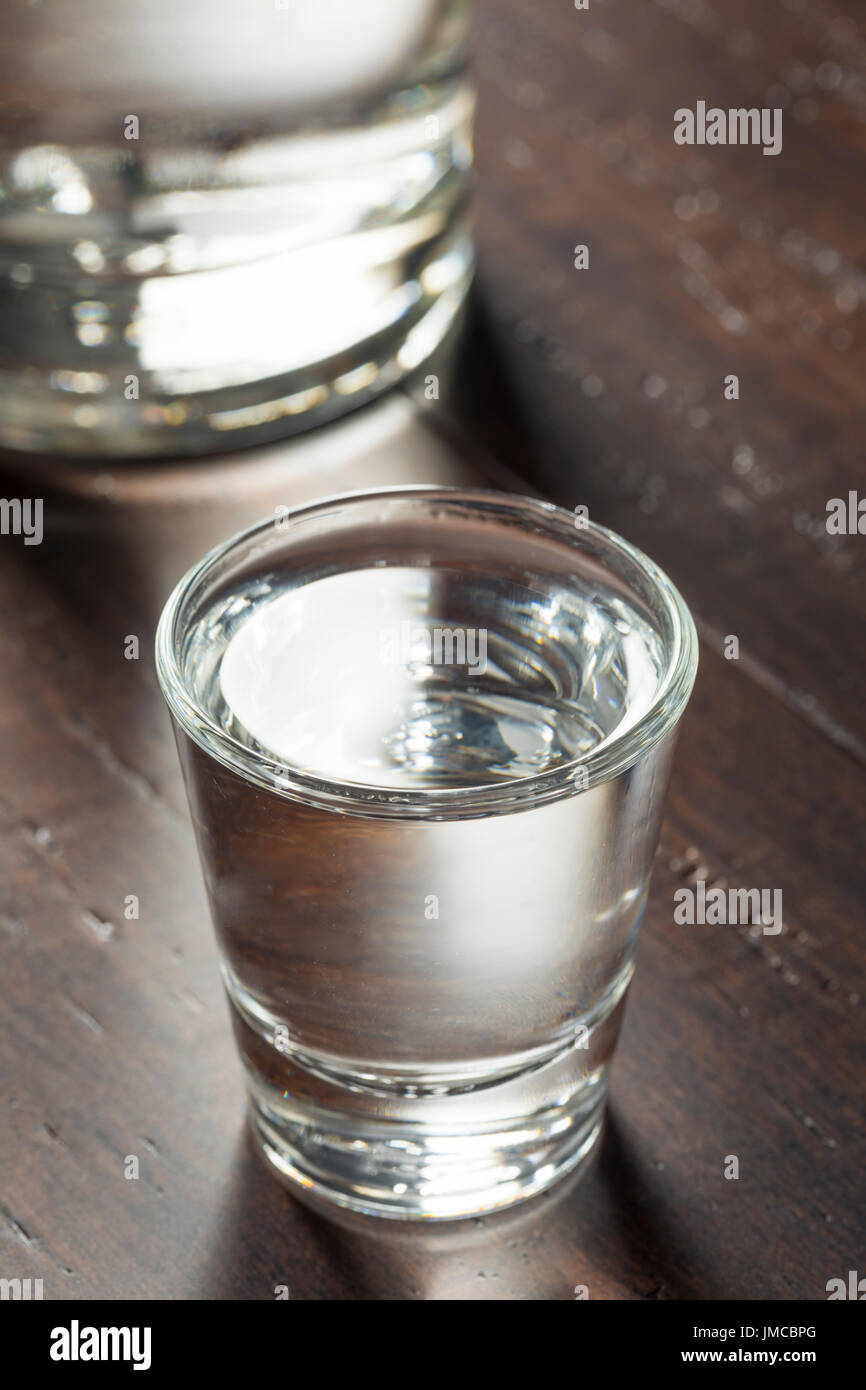 Clear Alcoholic Russian Vodka Shots Ready to Drink Stock Photo - Alamy