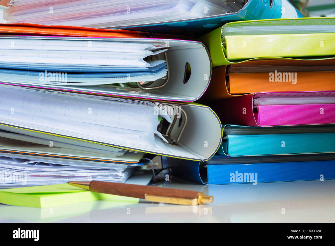 Stack of documents the concept of office Stock Photo - Alamy