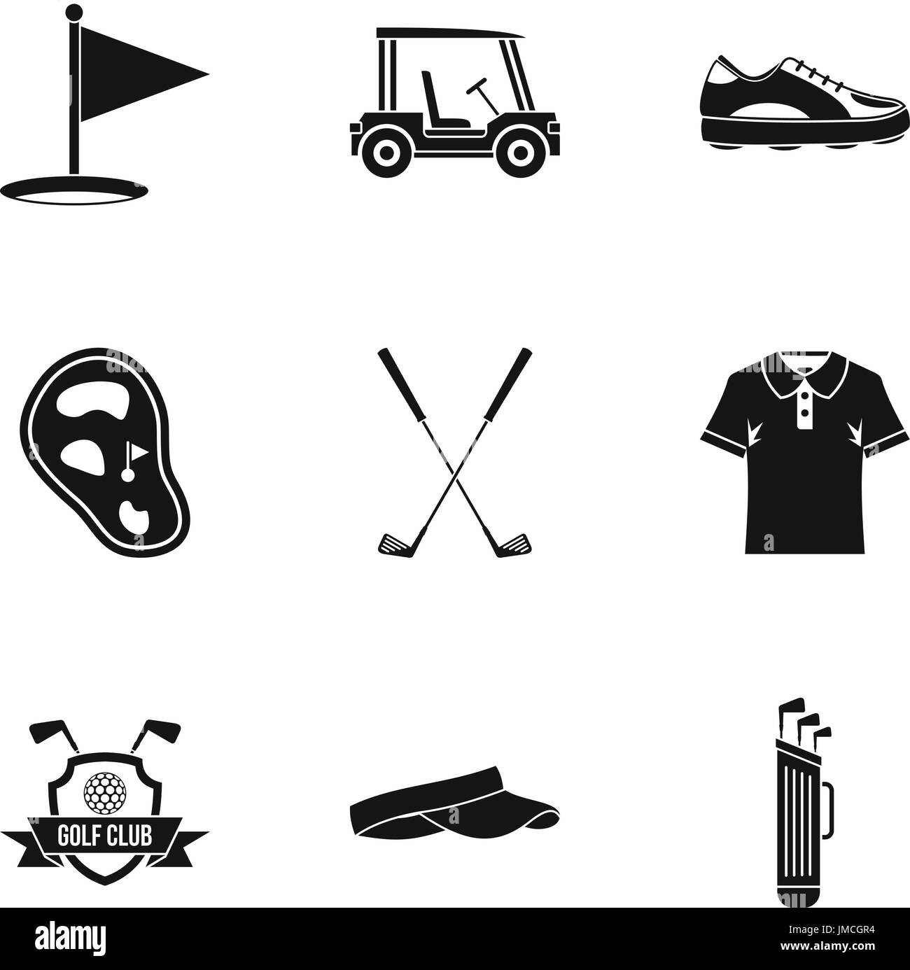 Championship golf icons set, simple style Stock Vector Image & Art - Alamy