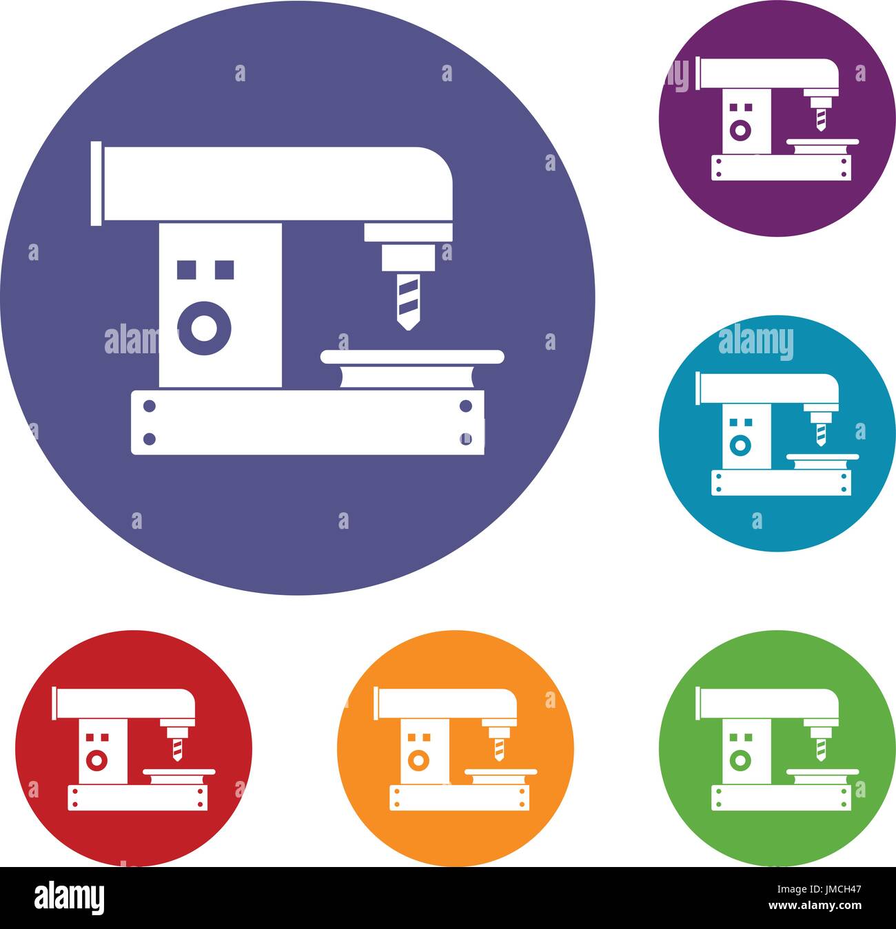 Drilling machine icons set Stock Vector Image & Art - Alamy