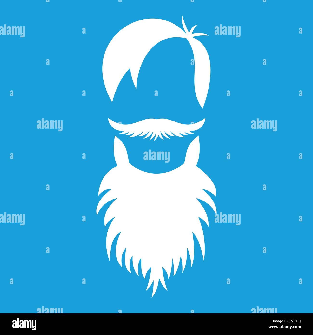 Male avatar with beard icon white Stock Vector Image & Art - Alamy