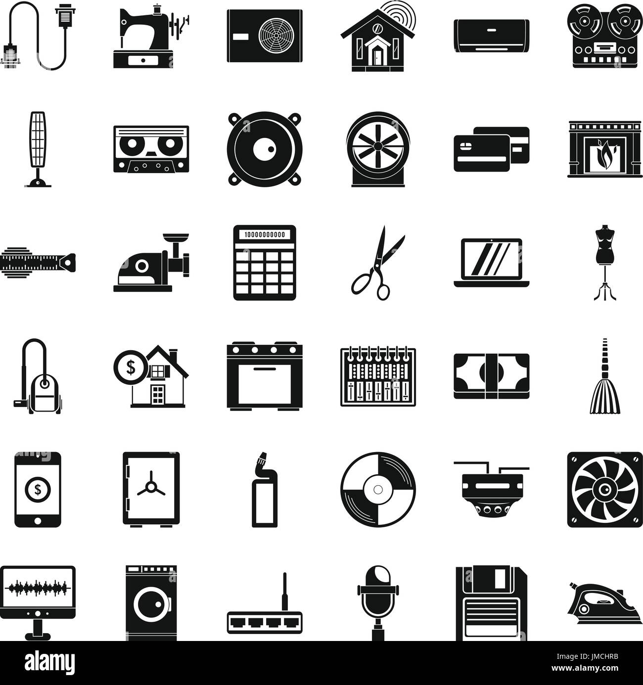 Household icons set, simple style Stock Vector Image & Art - Alamy