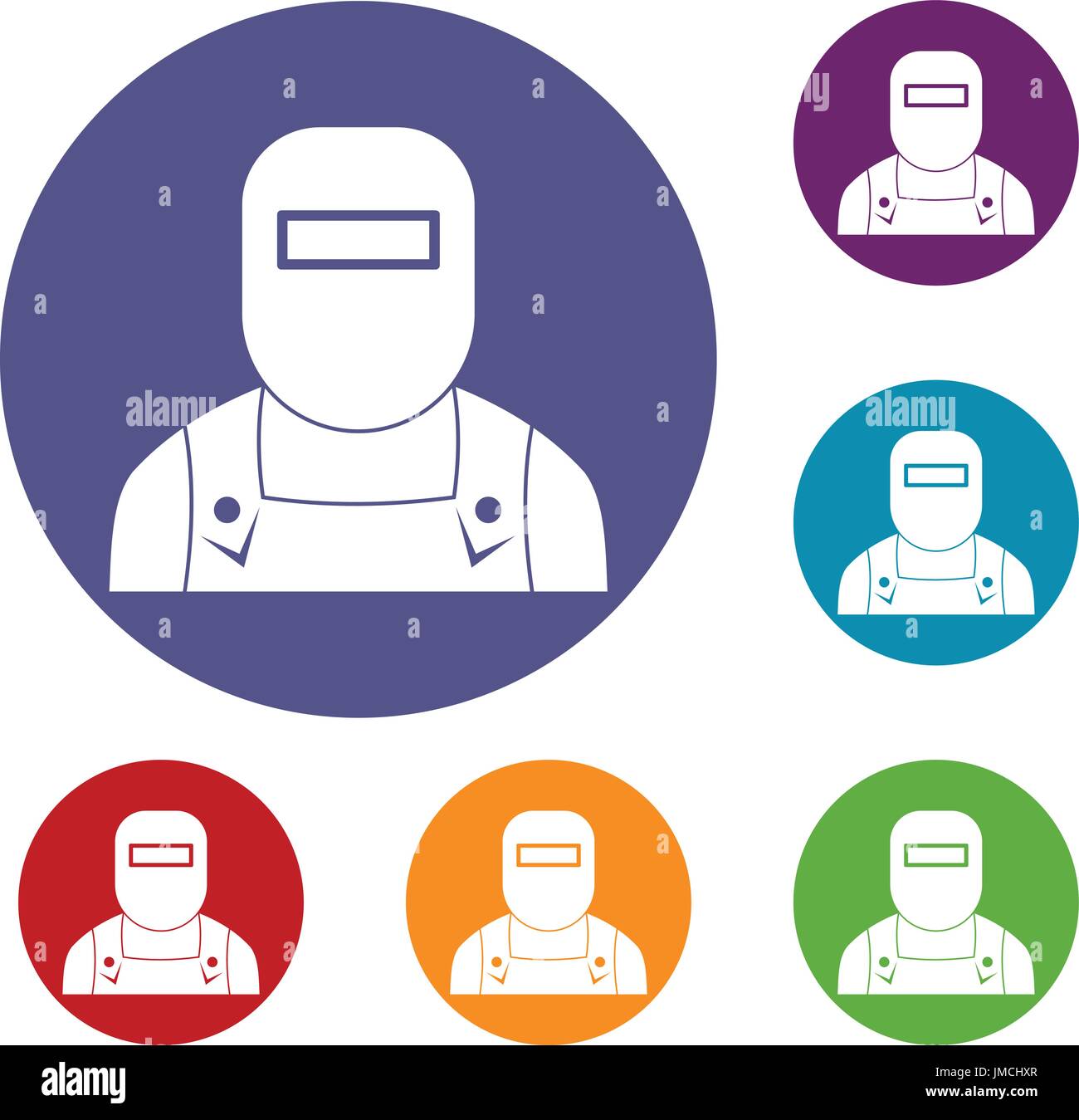 Welder icons set Stock Vector Image & Art - Alamy