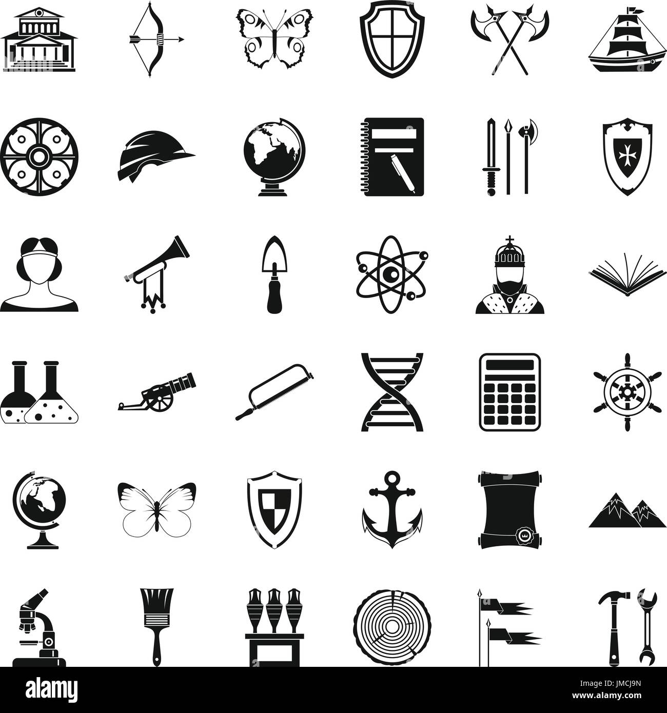 Ancient thing icons set, simple style Stock Vector Image & Art - Alamy