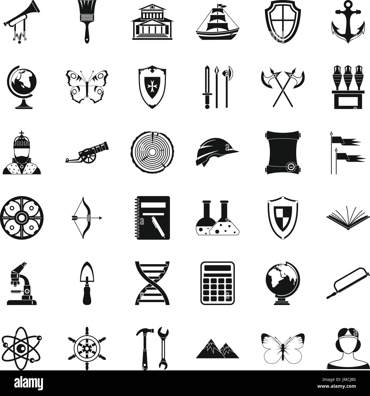 Searching icons set, simple style Stock Vector Image & Art - Alamy