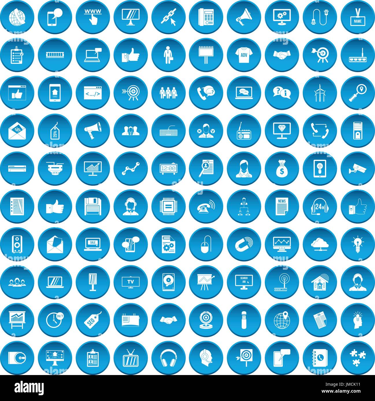 100 data exchange icons set blue Stock Vector Image & Art - Alamy