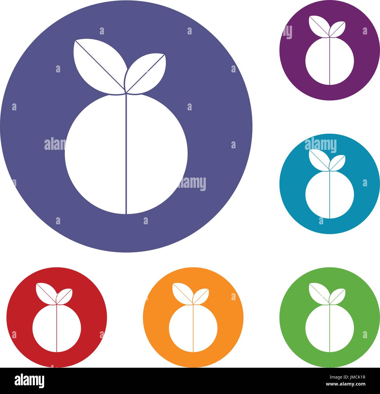 Round apple icons set Stock Vector Image & Art - Alamy