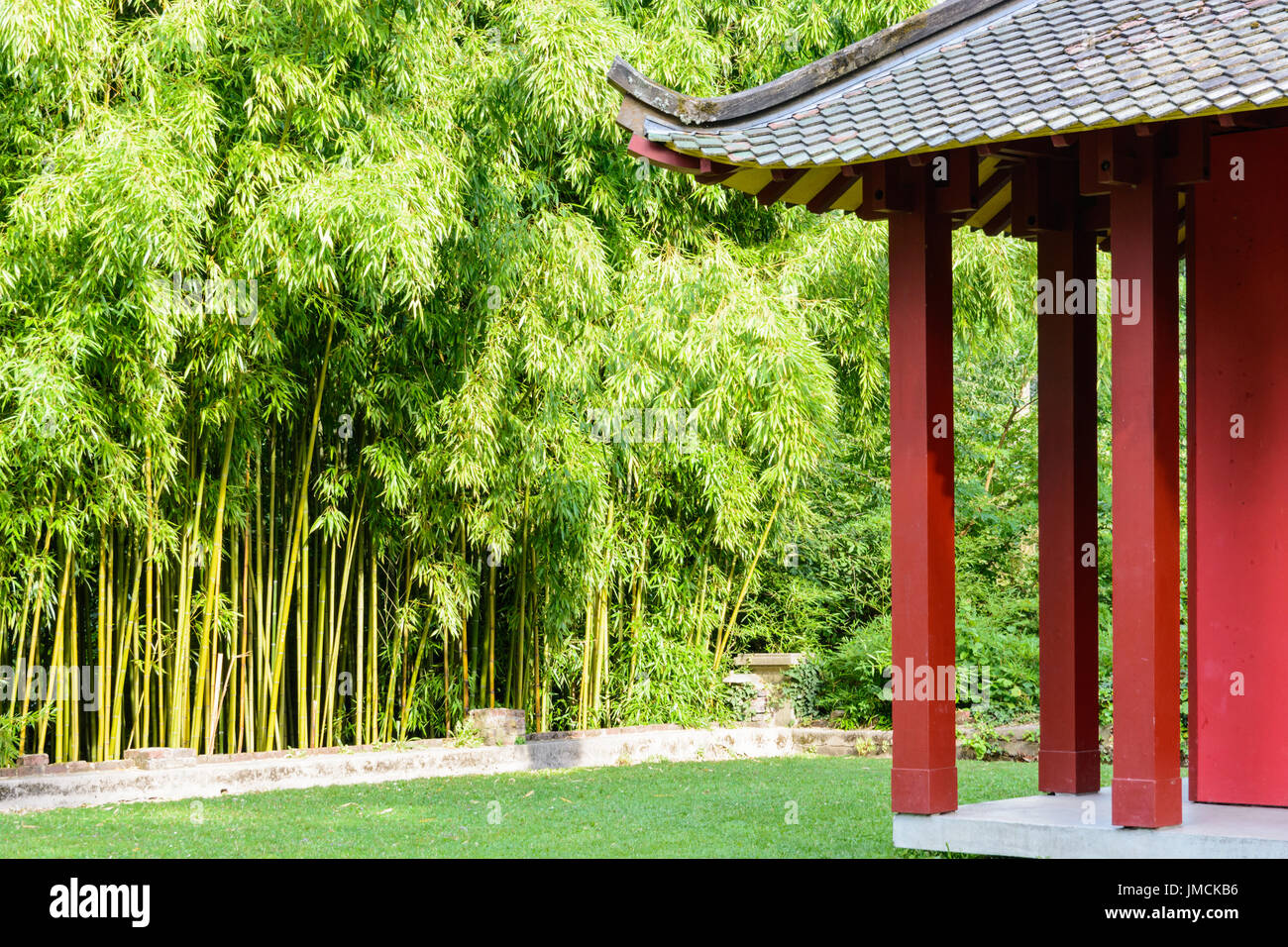 Bamboo roof garden hi-res stock photography and images - Alamy