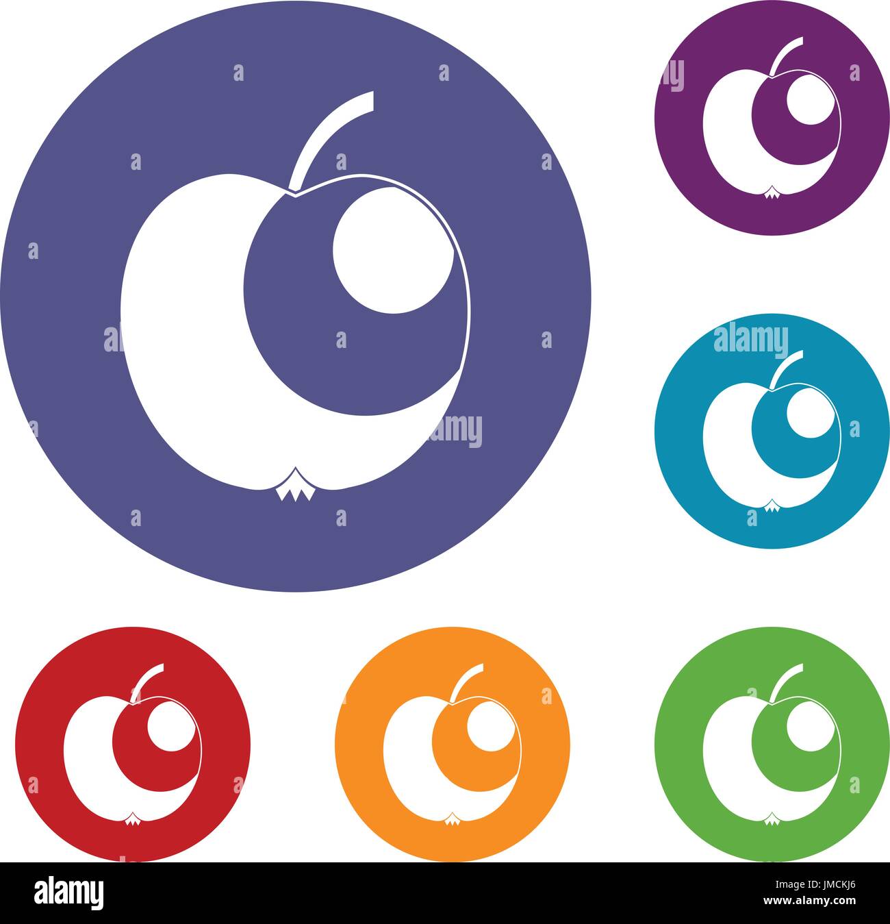Apple icons set Stock Vector Image & Art - Alamy