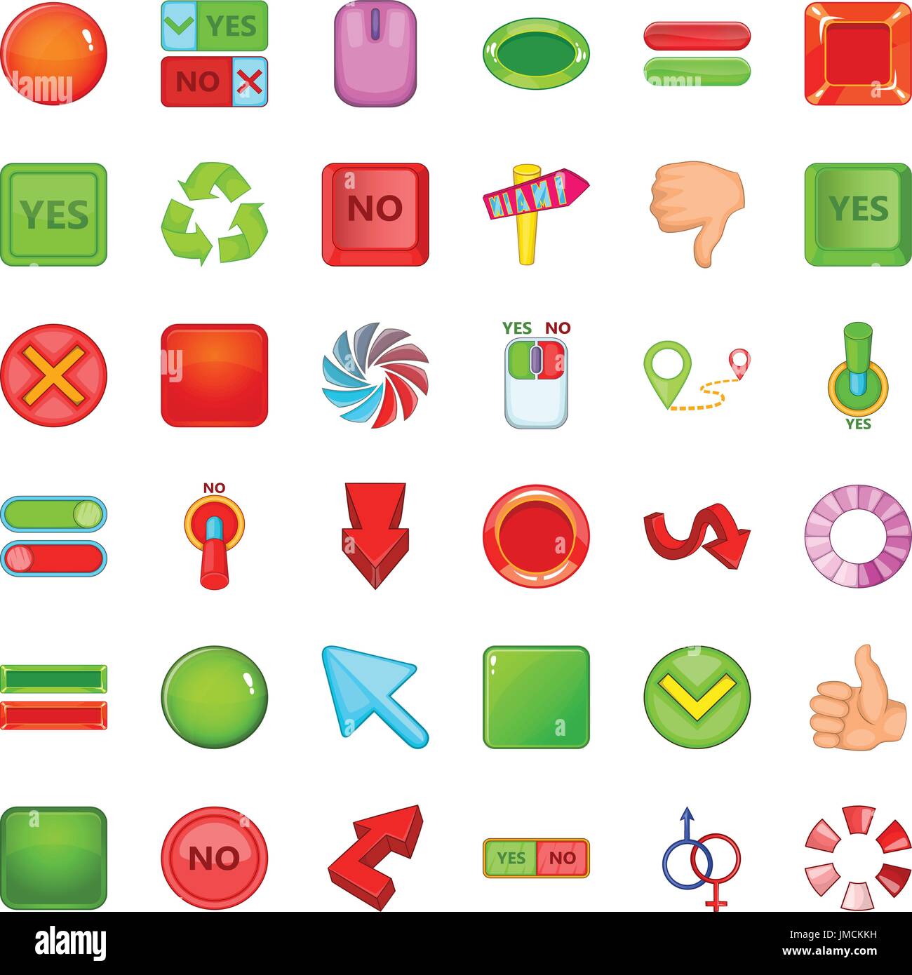 Download arrow icons set, cartoon style Stock Vector Image & Art - Alamy