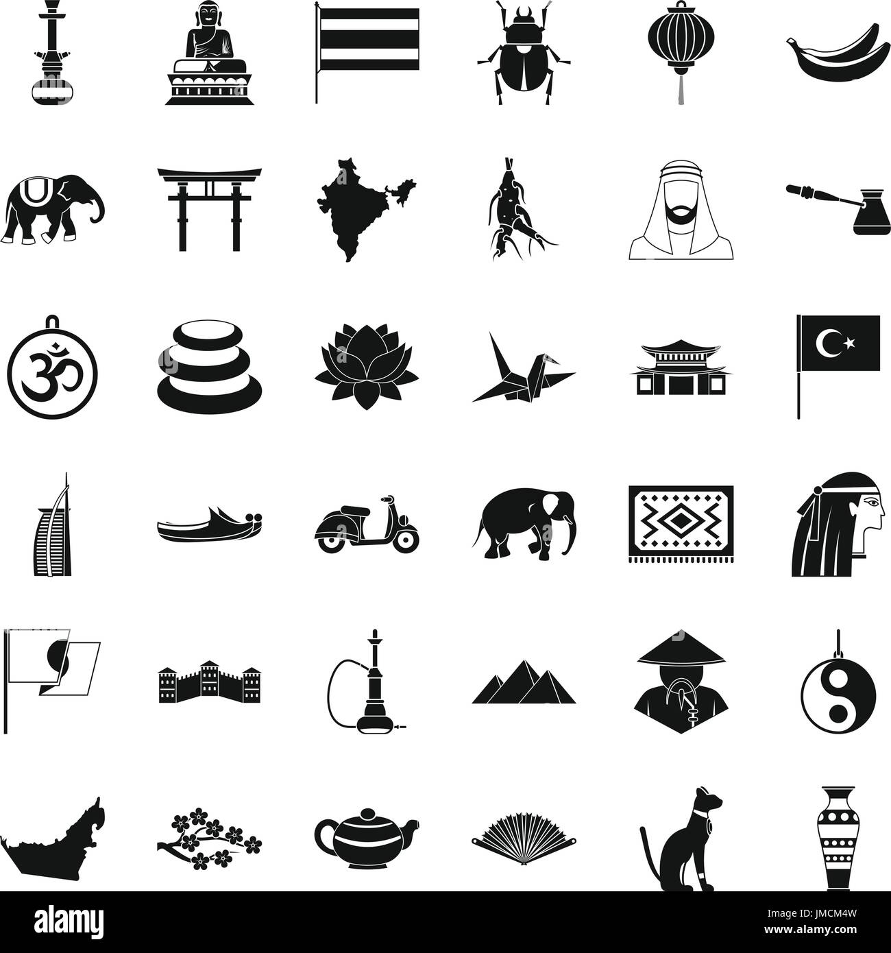 Asian people icons set, simple style Stock Vector Image & Art - Alamy