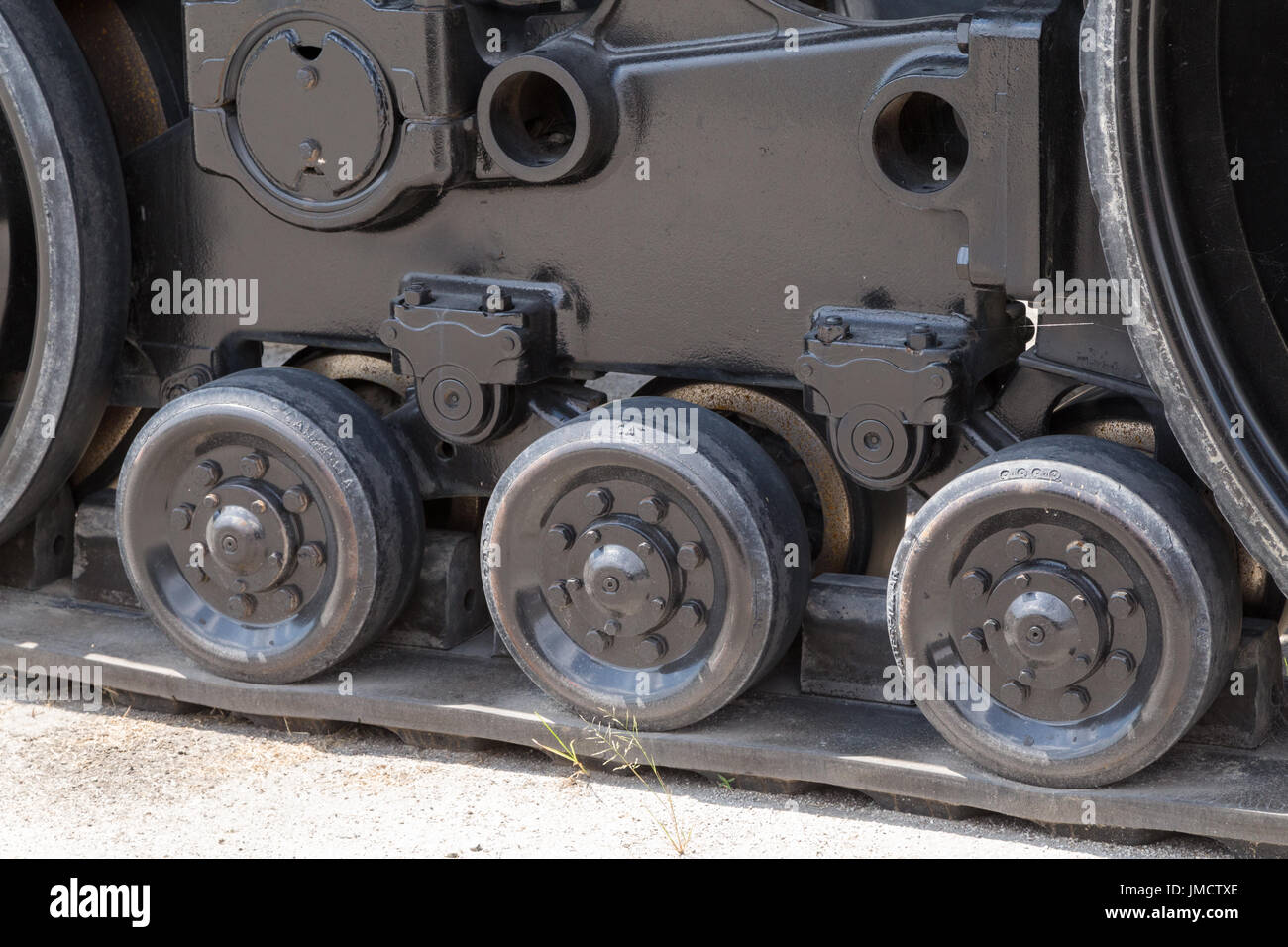Tracked farm tractor road wheels Stock Photo - Alamy
