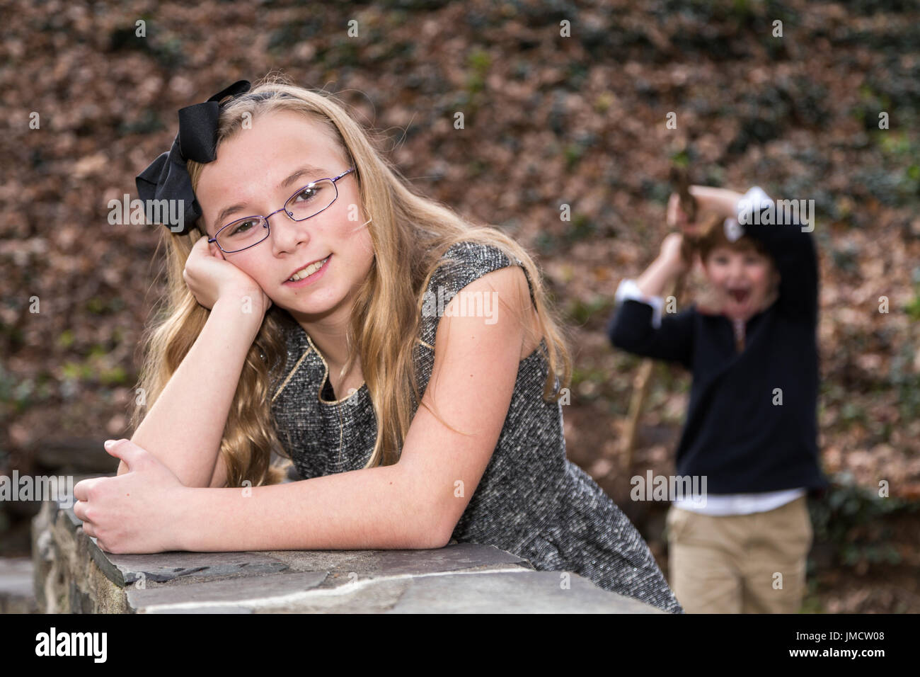 Boy girl kids children brother sister siblings hi-res stock photography ...